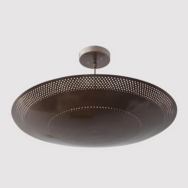 Perforated Dome Shape Rey Chandelier Semi Flush Mount Ceiling Light ...