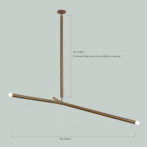 Minimal Asymmetrical Modern Arrow Shape Brass Ceiling Light Fixture ...