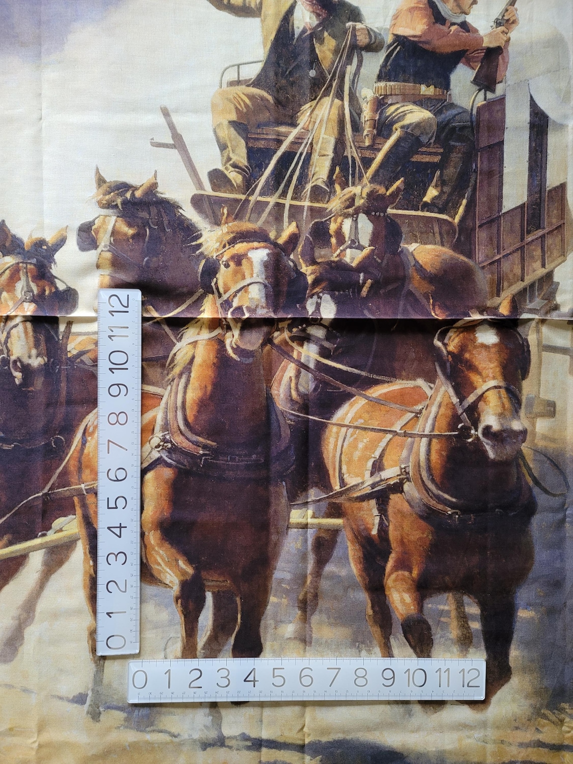 Mud Wagon Express Panel Stagecoach Team Riding Shotgun Six-in-hand ...
