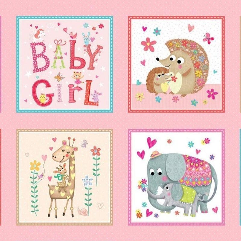 Baby Girl Panel Material - Etsy