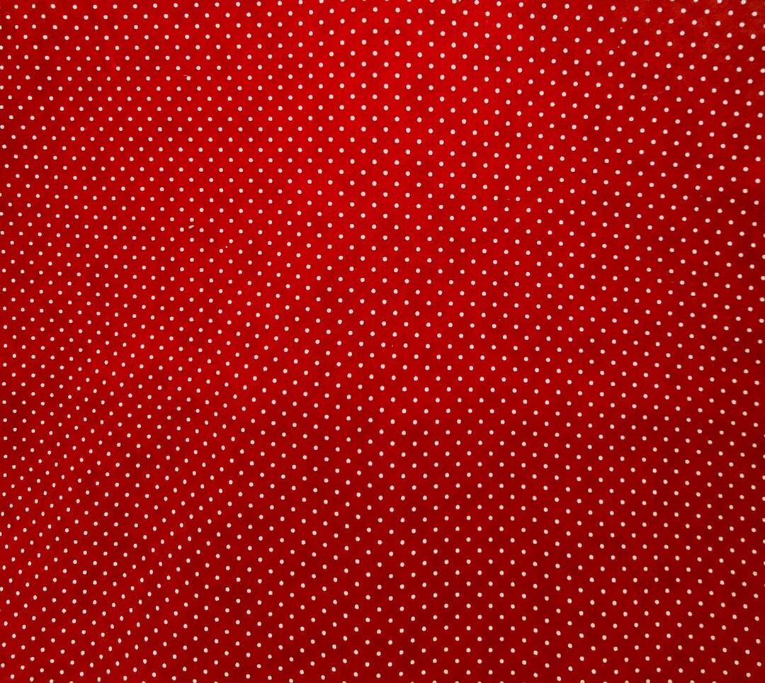 Country Red, Essential Dots, White Pin Dots on Red, Small Polka Dots, Blender Fabric, 8654-101 ...