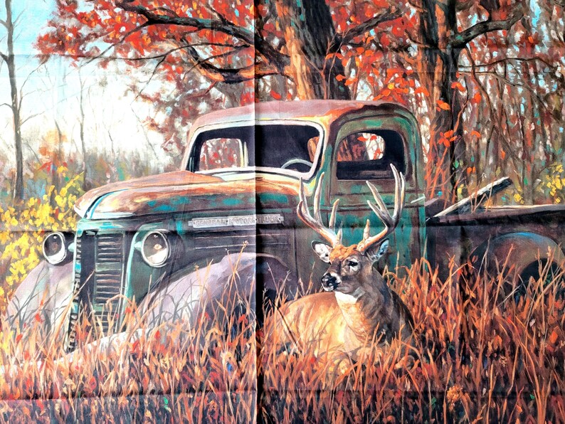 A Buck and a Truck Panel, Monster Buck, Mature Buck White-tailed Deer ...