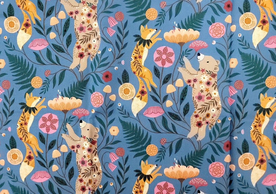 NEW Wild, Fox and Bear, Bethan Janine, RARE Find 100% Cotton, WILD1923 ...