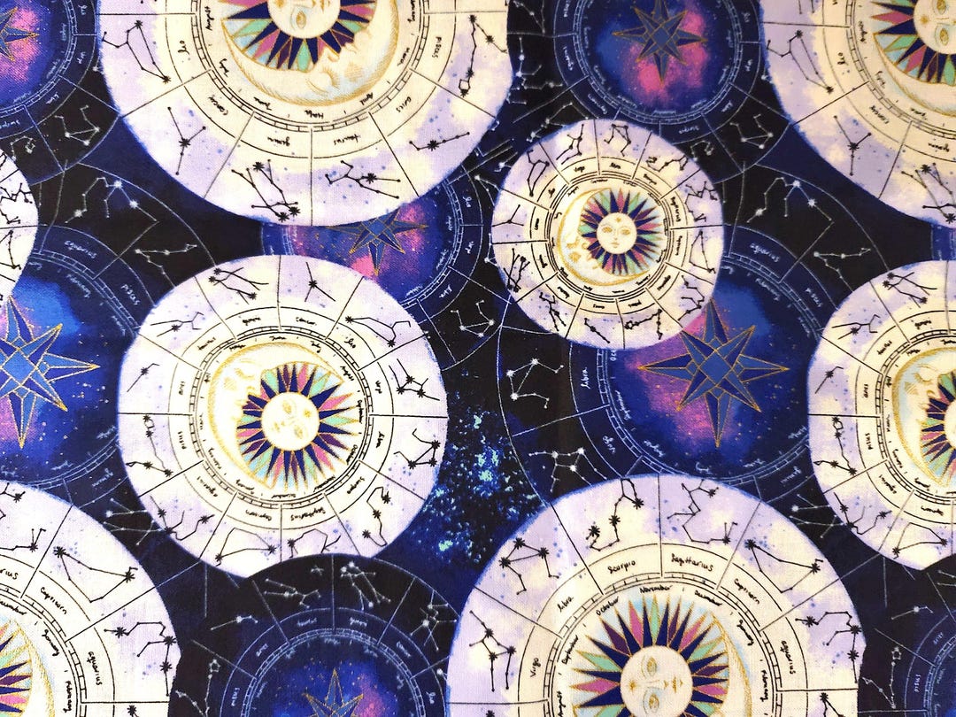 Magical Galaxy, Celestial Star Chart, 17160-mlt-ctn-d, 3 Wishes Fabric ...