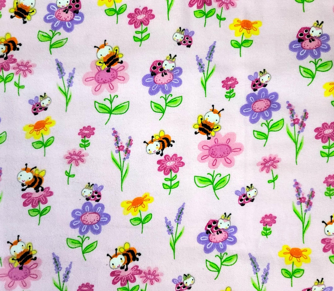 Beautiful Bees, How Cute, 100% Cotton FLANNEL, Comfy Flannel, A E ...