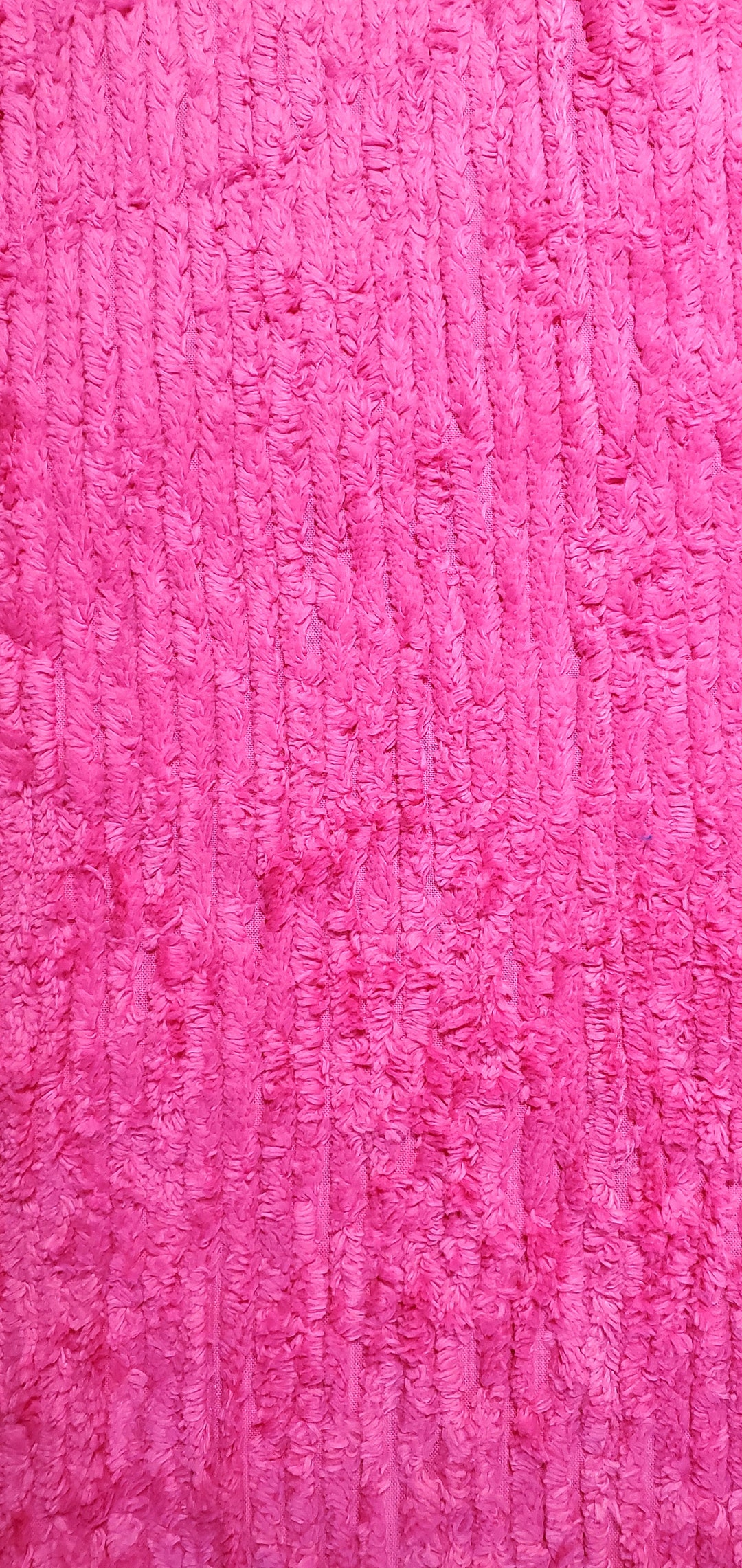 Chenille, Hot Pink, Terry, 100% Cotton, 10 Oz, TC-0519, **by the HALF ...