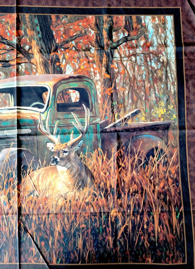 A Buck and a Truck Panel, Monster Buck, Mature Buck White-tailed Deer ...