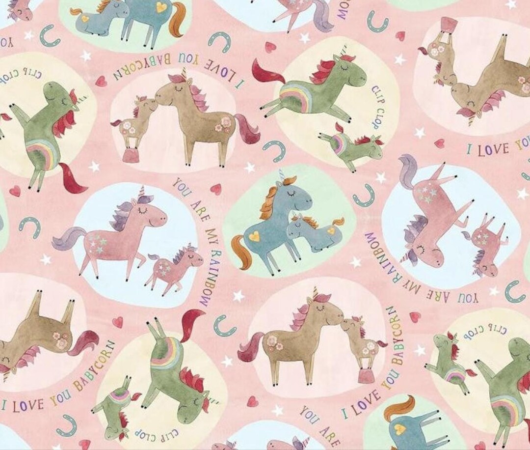 Pink Baby Unicorn Clip Clop I Love You Baby Corn You Are My Rainbow ...