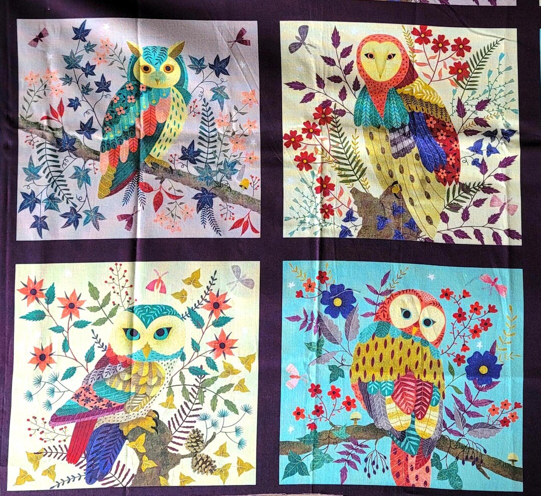 Owl Prowl Panel, 1137 11, Beautiful Illustrations by Suzy Taylor for ...