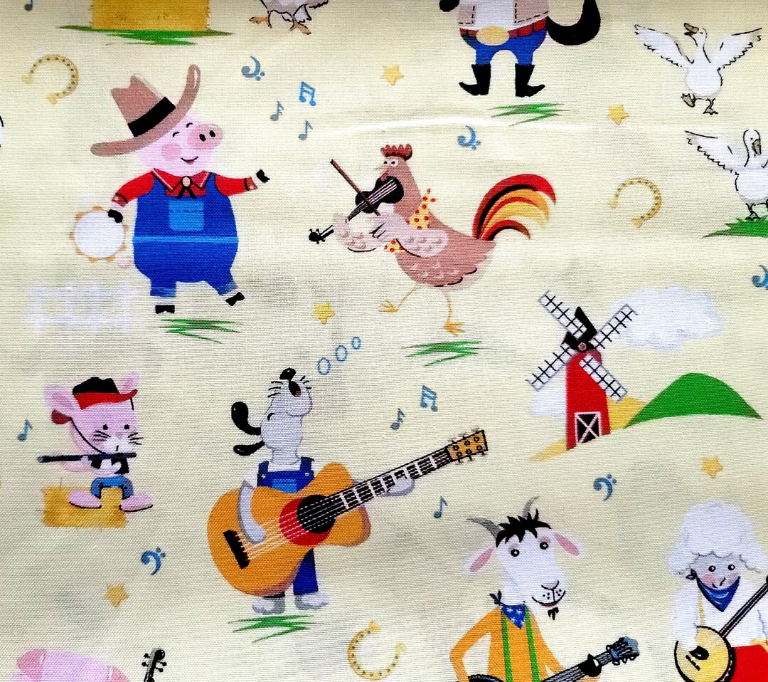 New! Barnyard Serenade Farmyard Chorus Western Theme Banjo Yeehaw FLBS ...