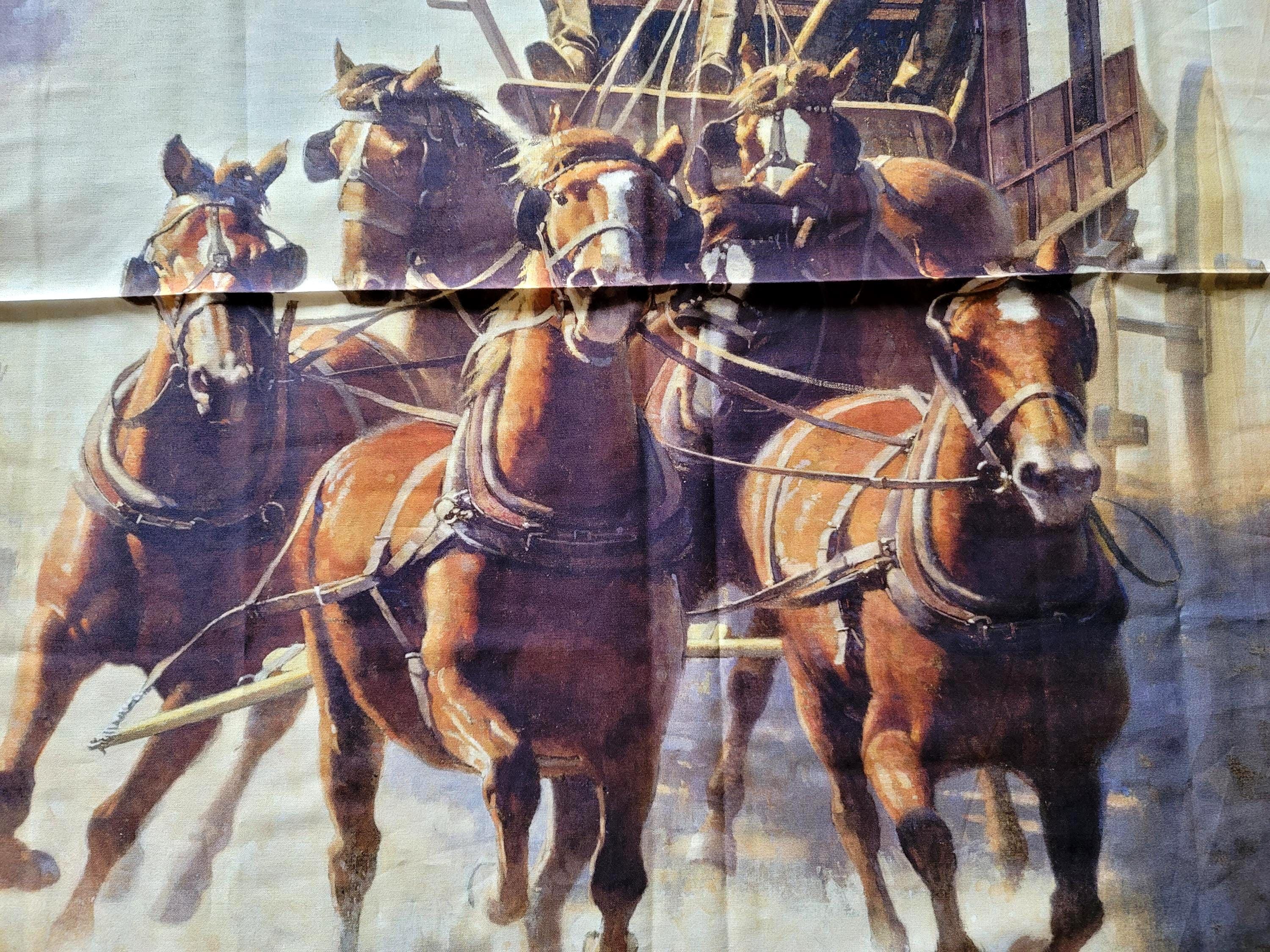 Mud Wagon Express Panel Stagecoach Team Riding Shotgun Six-in-hand ...