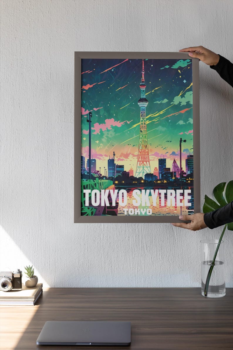 Tokyo Skytree Matte Vertical Poster Travel Print Art Wall Art Home ...