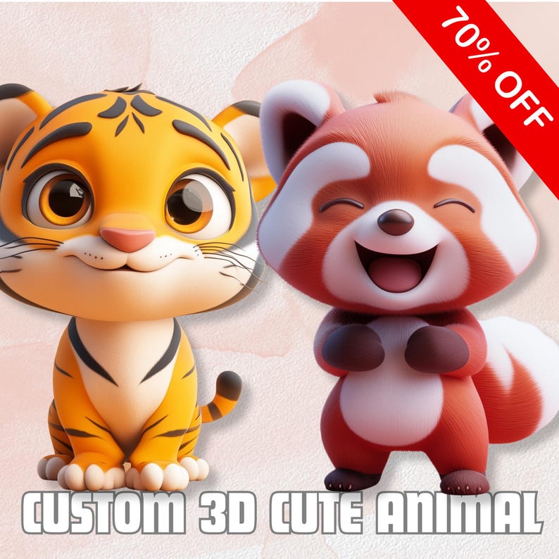 Custom 3D Cute Modeling Character Animal & Creatures for 3D Printing ...