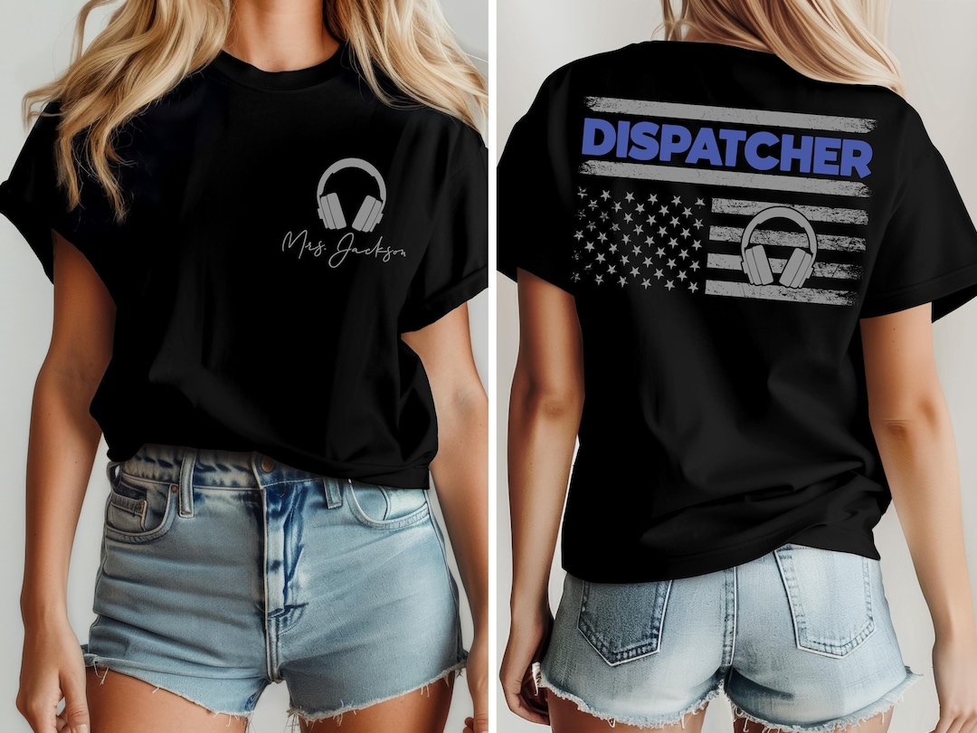 Custom Dispatcher Shirt, Personalized 911 Dispatcher Sweatshirt, Emergency Hoodie, American Flag ...
