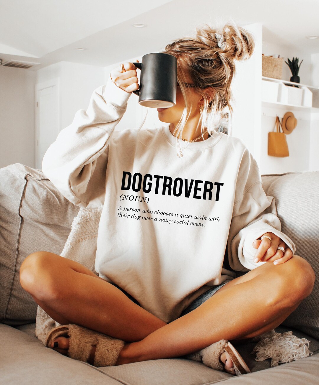 Dogtrovert Definition Sweatshirt, Aesthetic Gift for Dog Owners, Dog ...