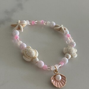 Pink Beachy Shell Bracelet - Etsy