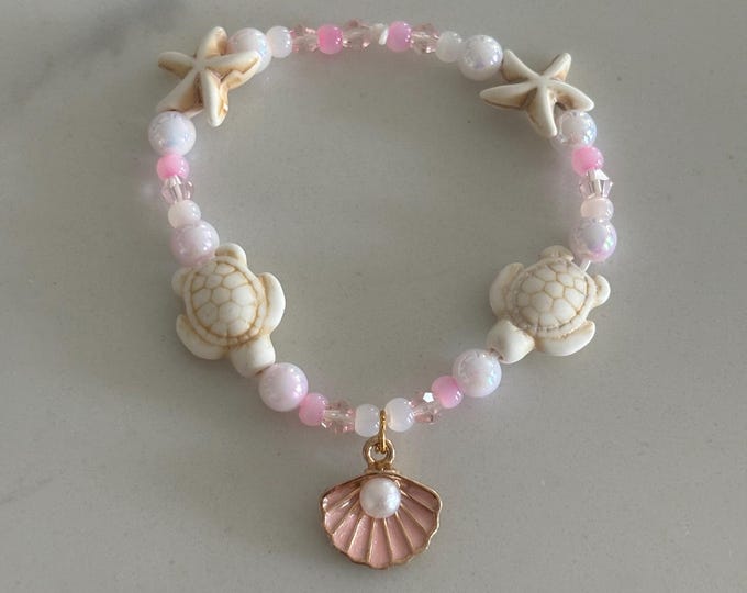 Pink Beachy Shell Bracelet - Etsy