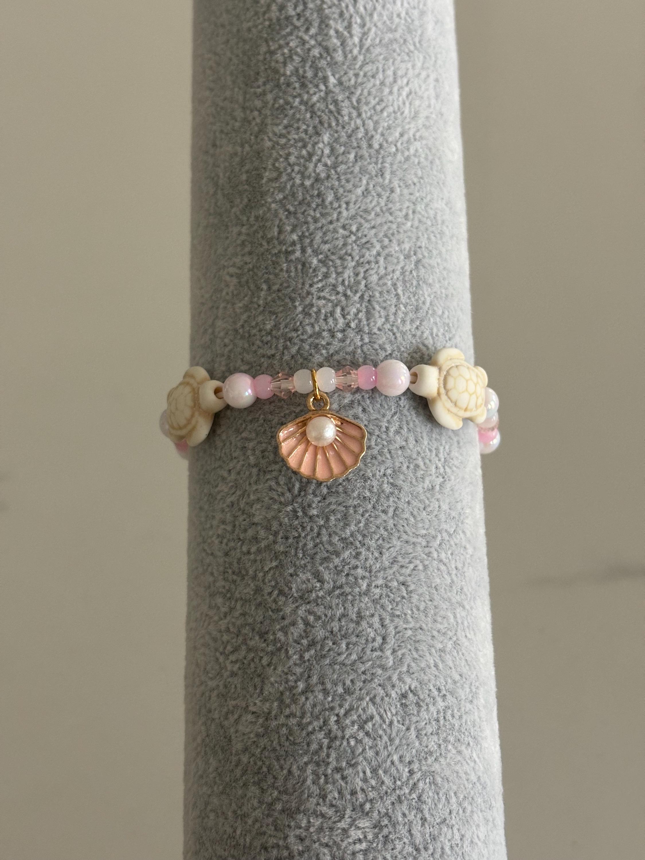 Pink Beachy Shell Bracelet - Etsy