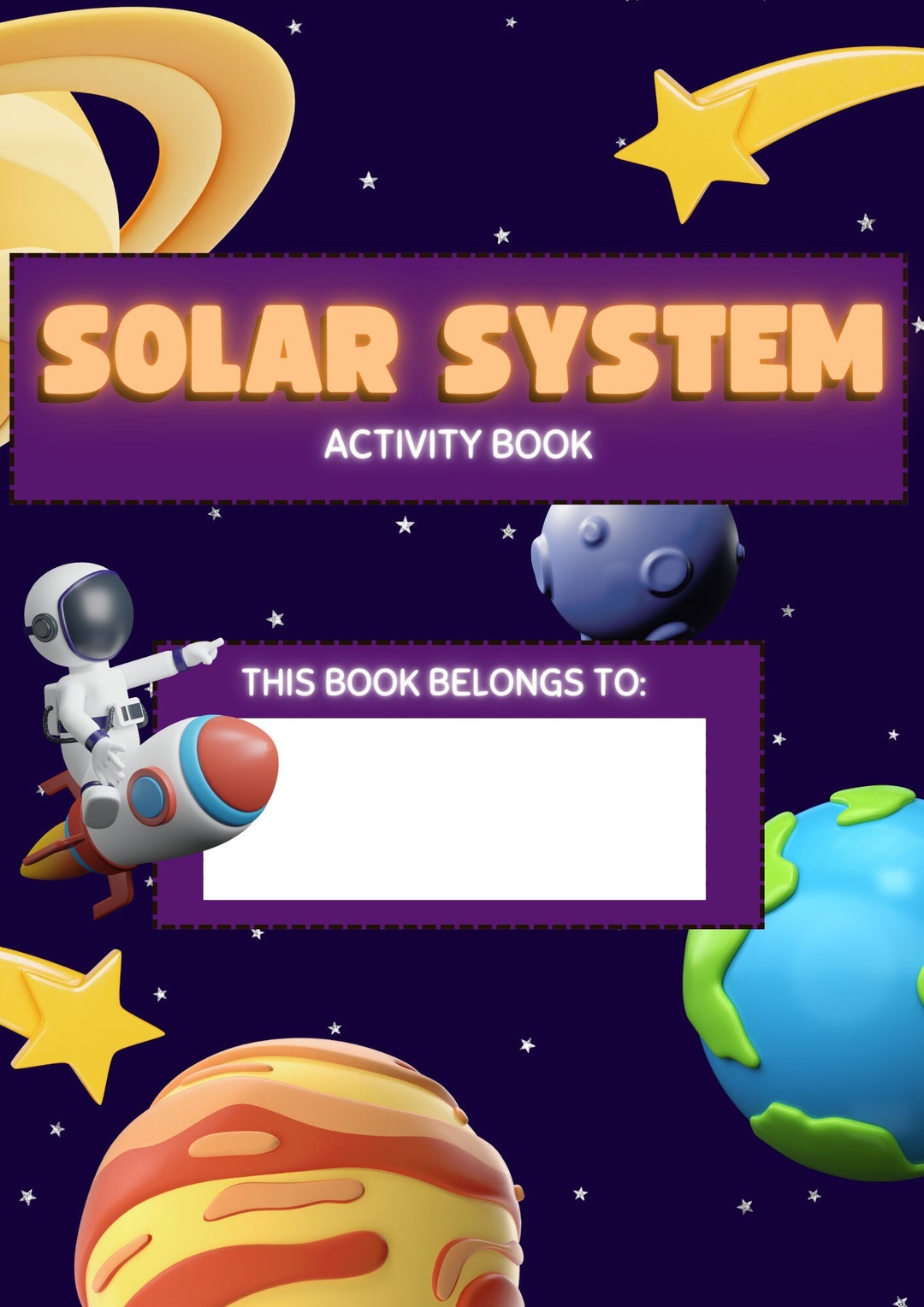 Solar System Activity Book for Kids PDF Version - Etsy