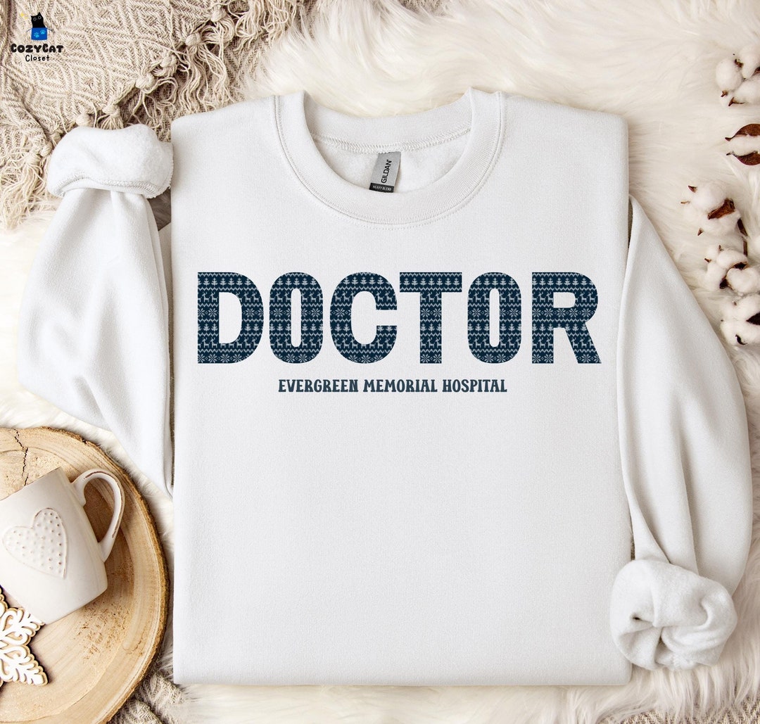 Personalized Doctor Name or Hospital Name Crewneck Sweatshirt, Custom ...