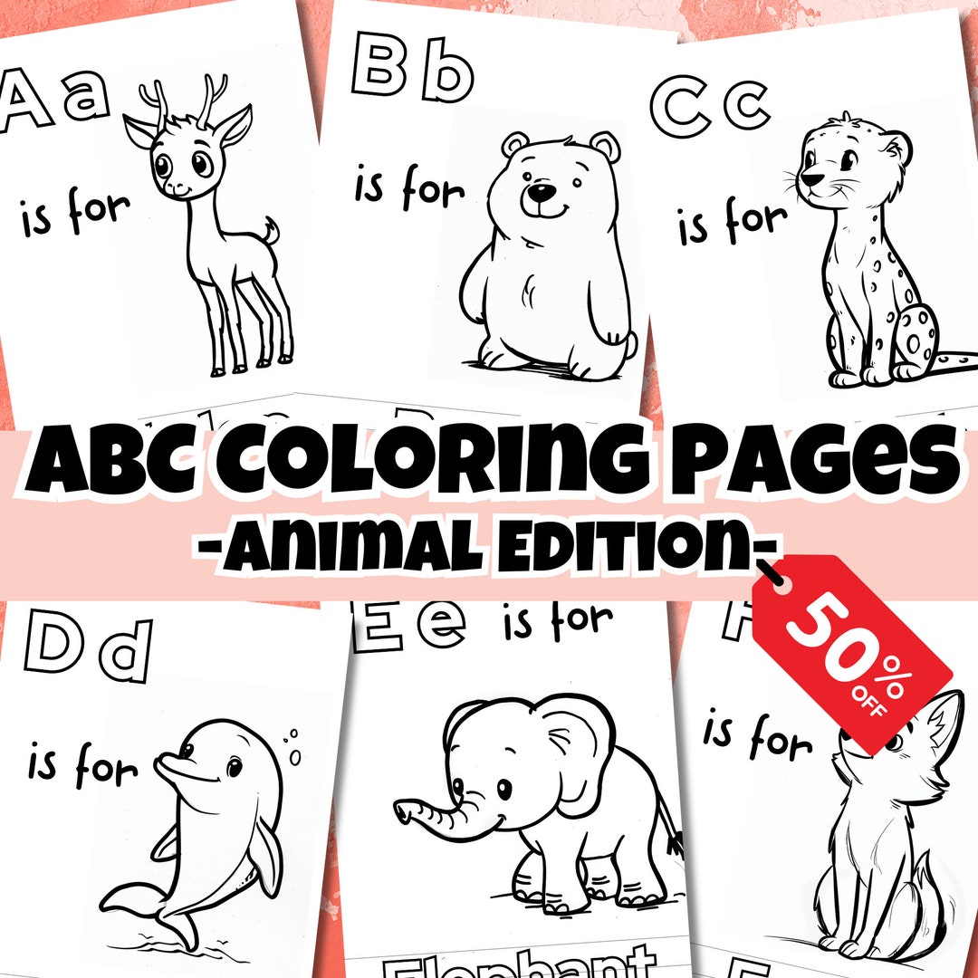 Alphabet Coloring Pages ABC Coloring Book Pages Instant Download ...