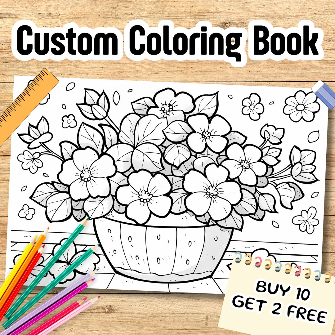 Custom Coloring Pages for Children Animal Characters Coloring Book ...