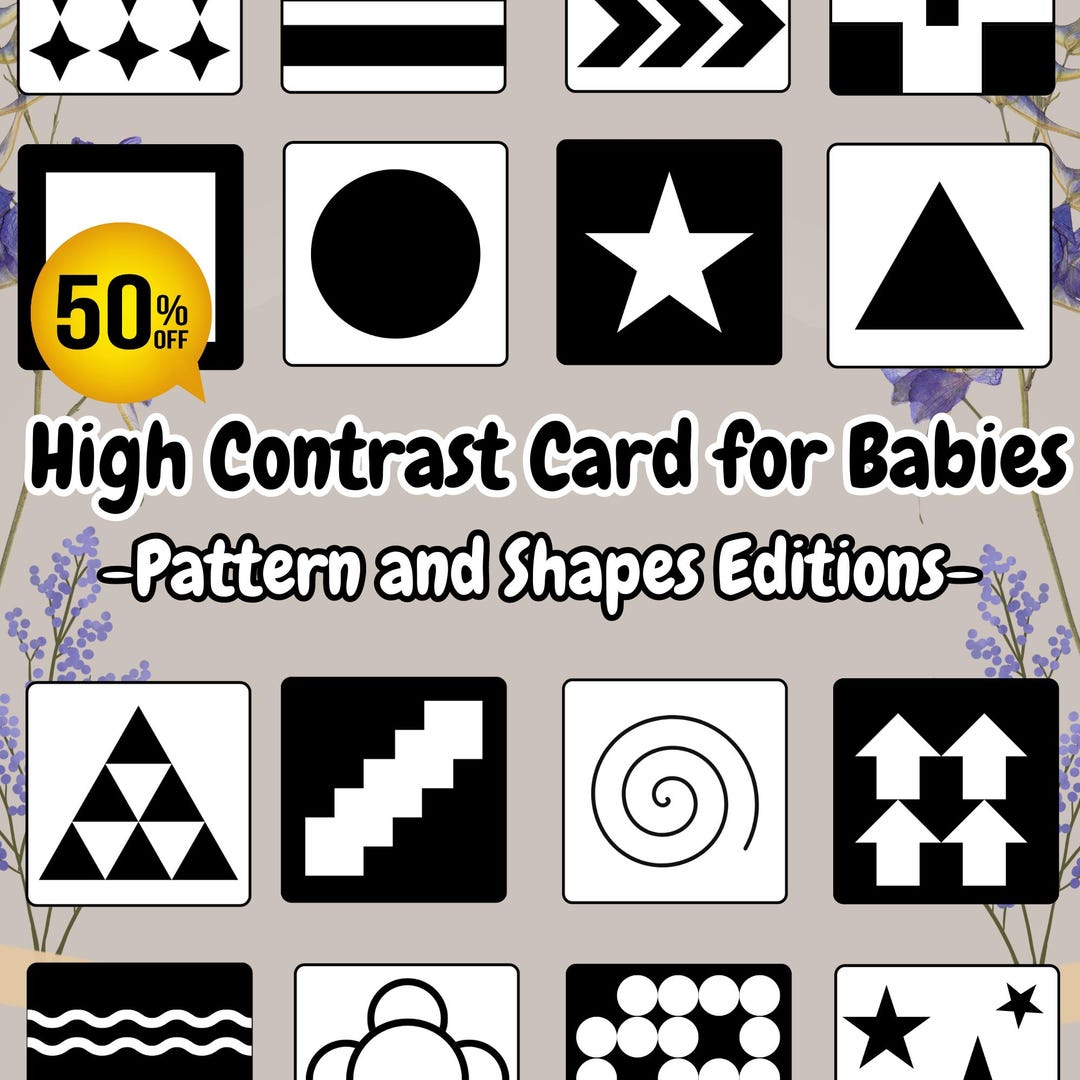 60 Printable Sensory Flashcards Black and White Sensory Cards High ...