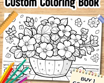 Custom Coloring Pages for Children Animal Characters Coloring Book ...