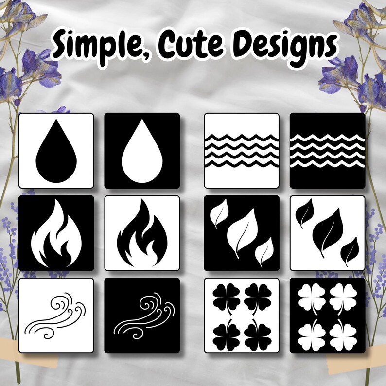 54 Printable Sensory Flashcards Black and White Sensory Cards High ...