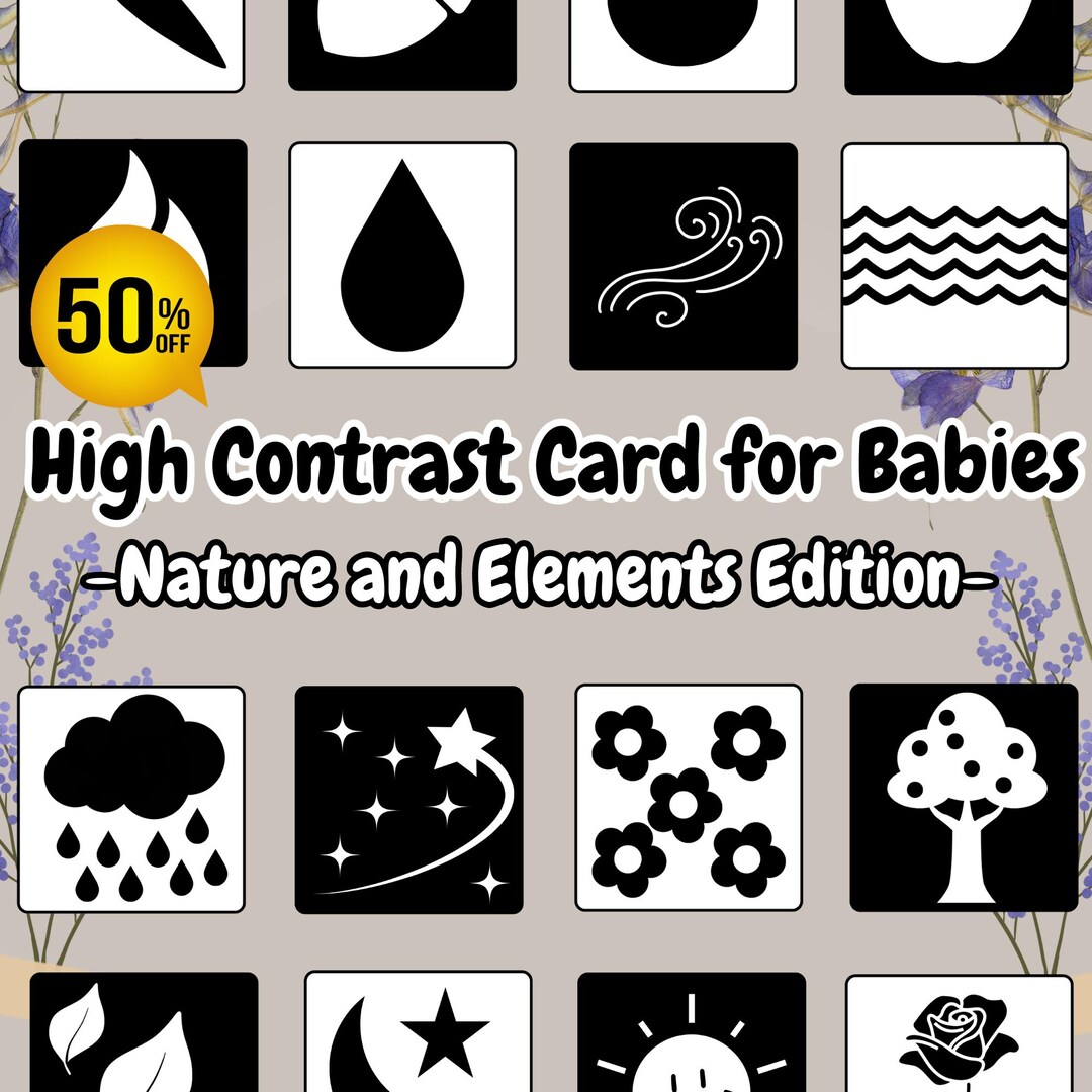54 Printable Sensory Flashcards Black and White Sensory Cards High ...