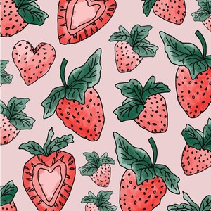 Strawberry Greeting Card Printable |hand Drawn |strawberry Shortcake ...