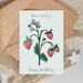 Printable Card | Strawberry Theme Card Bundle Set of 6 | Digital ...