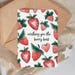 Printable Card | Strawberry Theme Card Bundle Set of 6 | Digital ...