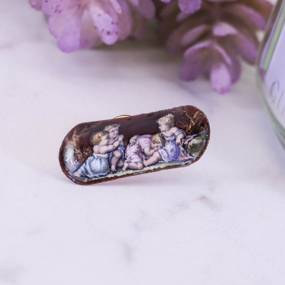 Antique Enamel Pin - Gem