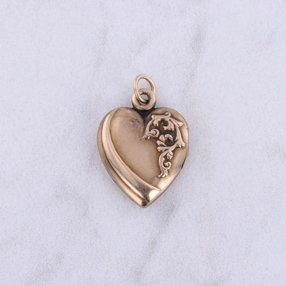 Antique Diamond Heart Locket of 10k Gold - Gem