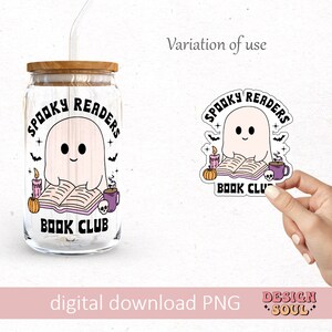 Spooky Book Club Png, Spooky Readers Png, Trendy Bookish Halloween Png ...