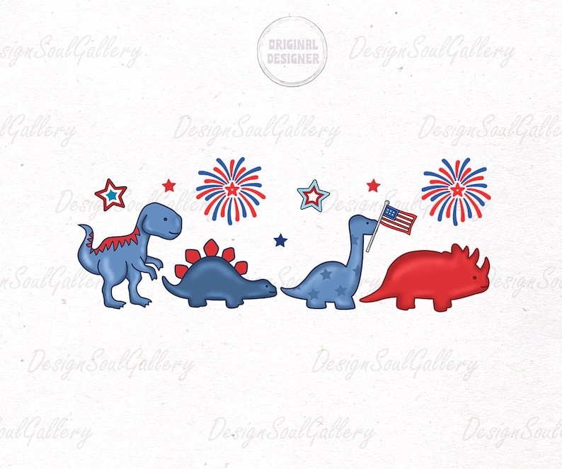 4th of July Boy Png, 4th of July Kids Png, 4th of July Dinosaur Png ...