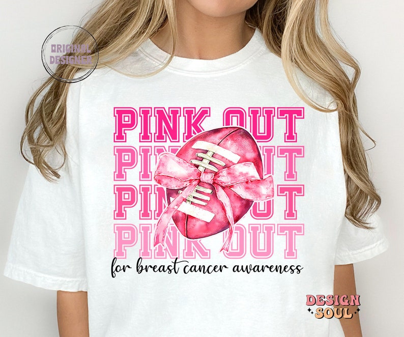 Football Pink Out Png, Awareness Ribbon Png, Pink Ribbon, Tackle Cancer ...