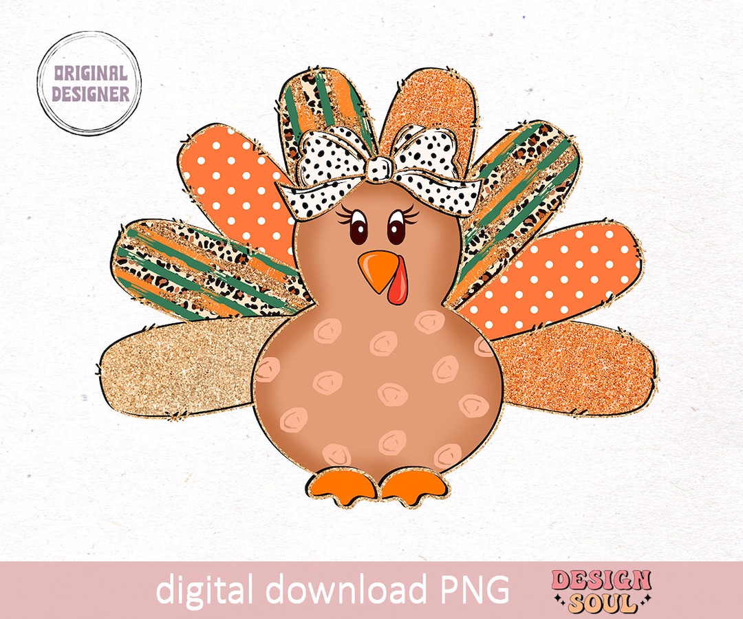 Coquette Gold Glitter Turkey Png, Turkey Kids Png, Coquette ...