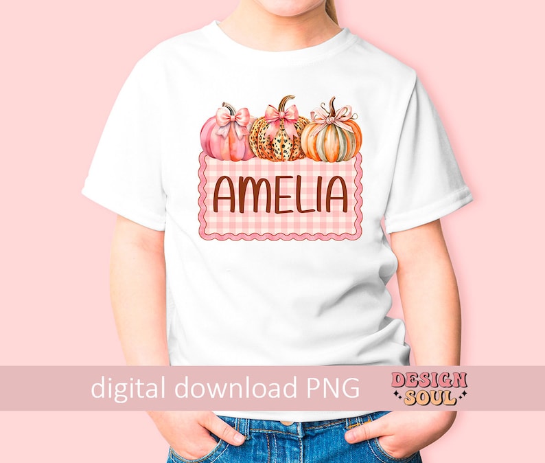 Pumpkin Kid Name Png, Fall Personalized Png, Kids Fall Png ...