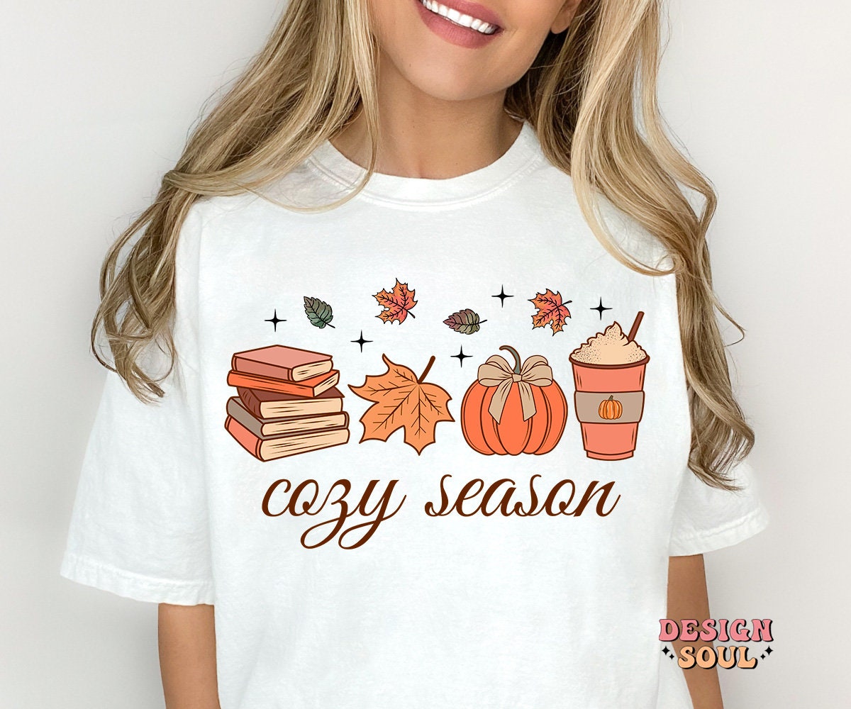 Cozy Season Png, Fall Bookish Png, Fall Vibes Png, Fall Sublimation ...