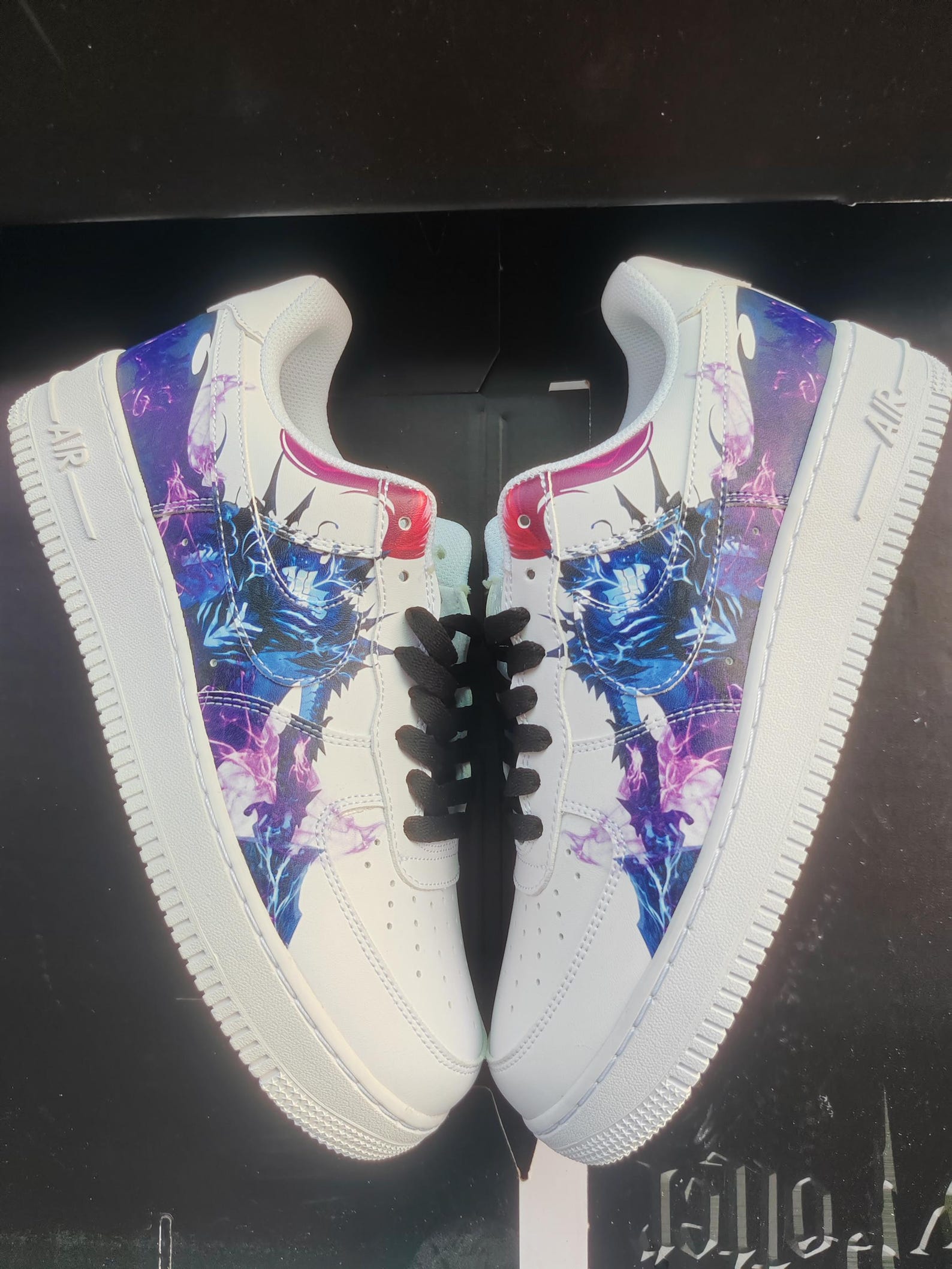Custom Solo Leveling Shoes: Anime Sneakers Hand-painted Air Force 1 ...