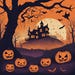 Haunted Scene Printable Art Scary Autumn Night Decor for Spooky Season ...