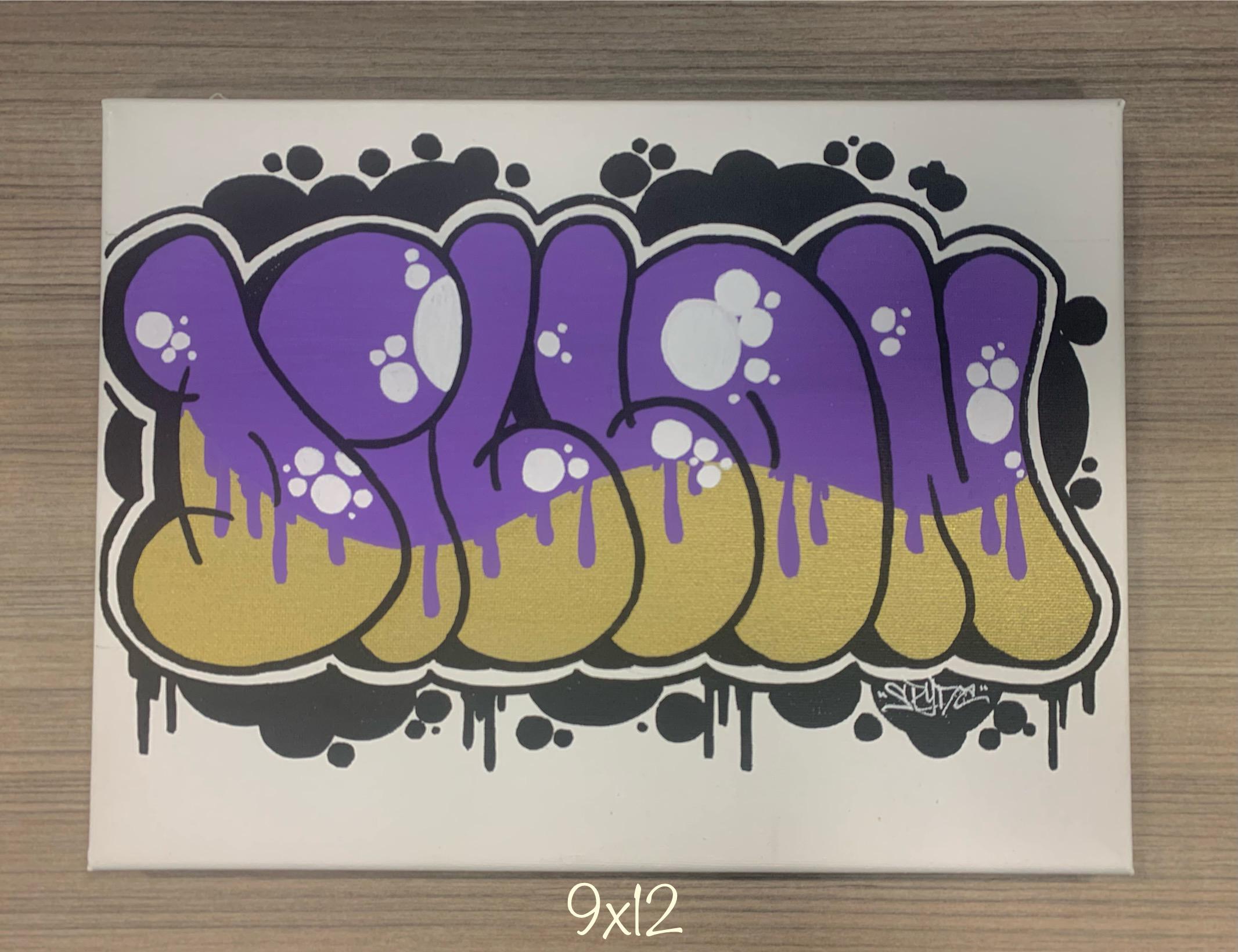 Personalized Custom Graffiti Canvas Wall Art, Urban Graffiti Art, Gifts ...