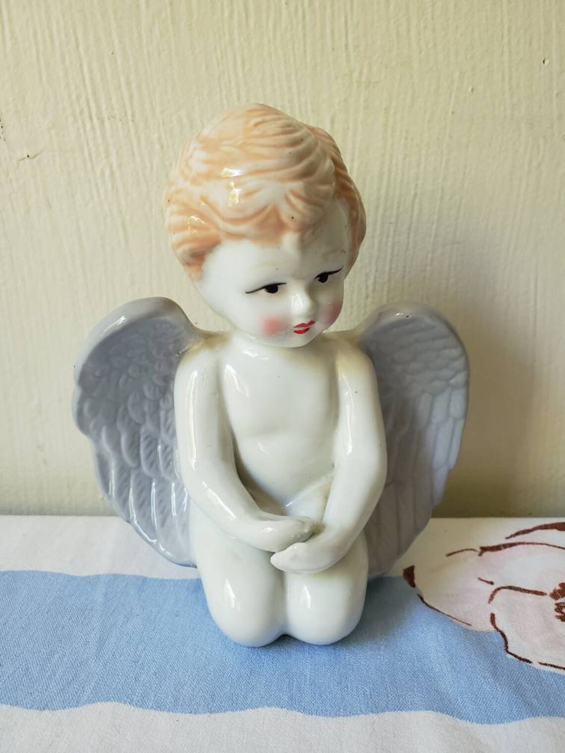 Vintage Ceramic CHILD ANGEL so BEAUTIFUL Sweet Face - Etsy