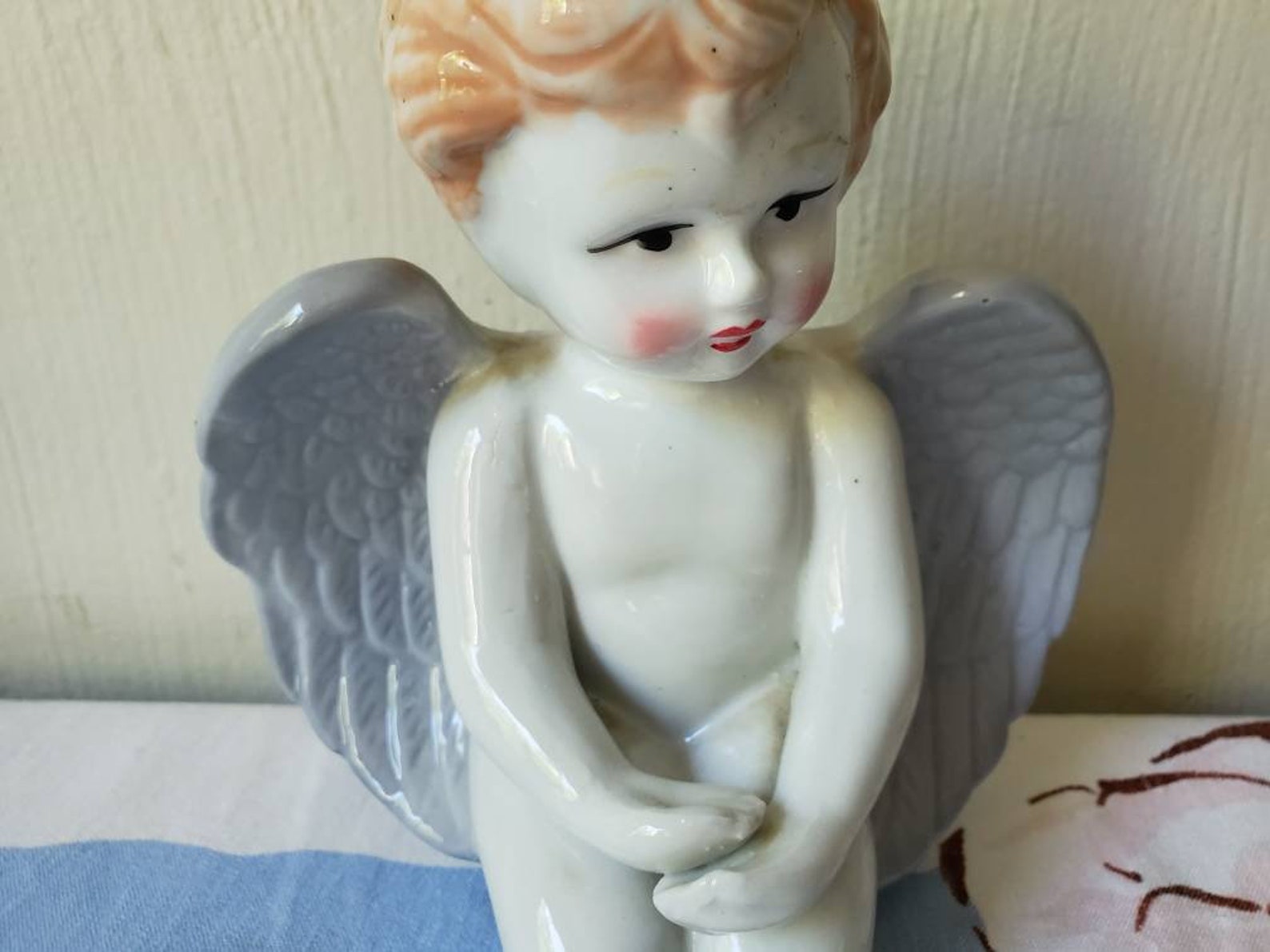 Vintage Ceramic CHILD ANGEL so BEAUTIFUL Sweet Face - Etsy