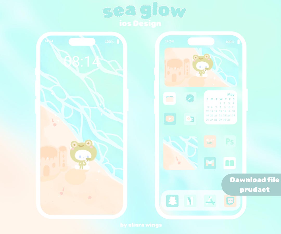 Beach Aesthetic Ocean Icons Summer Digital Download Beach App Icons ...