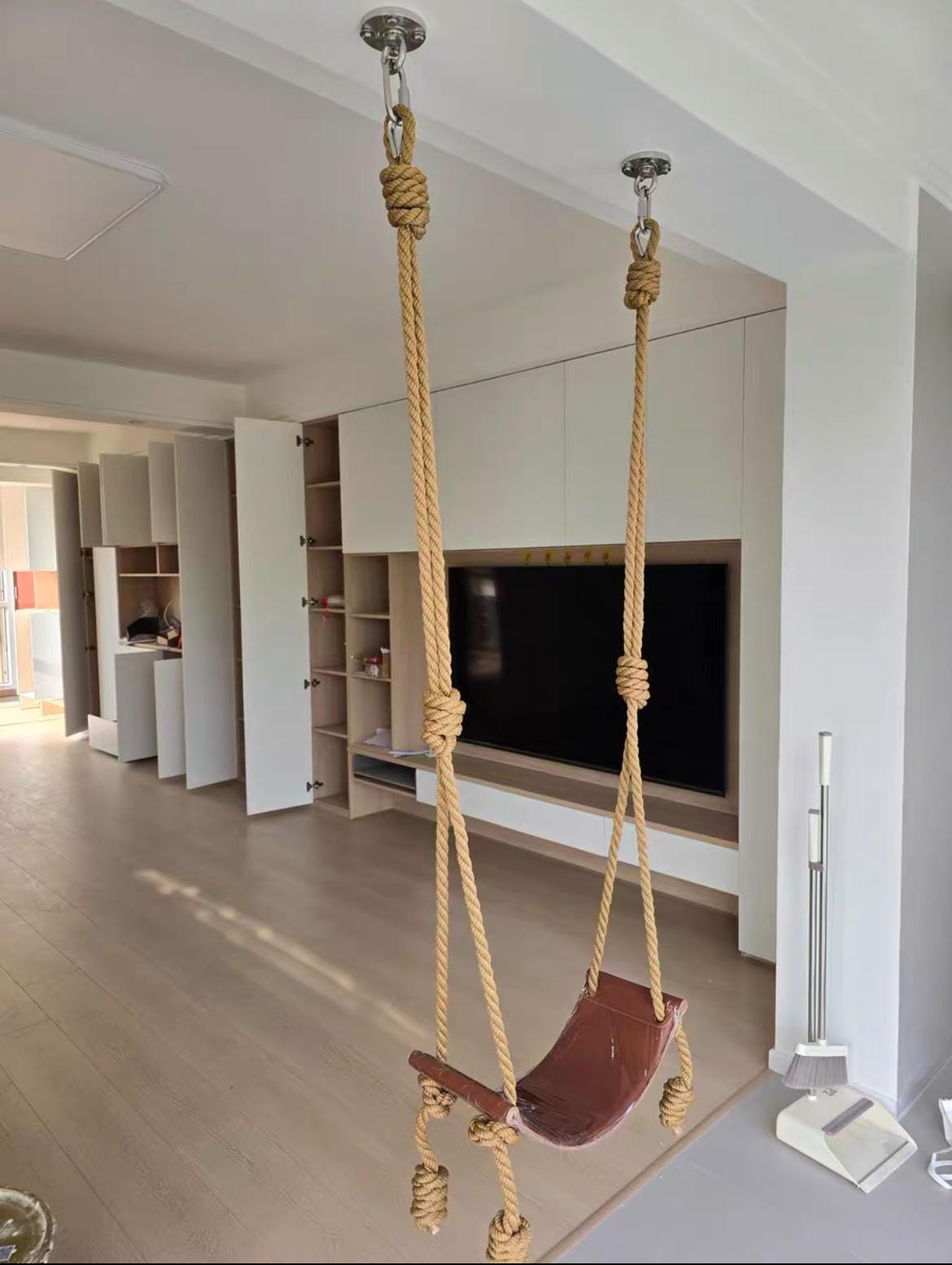 Rope Leather Swing, Indoor Decorative Luxurious Swing, Interior Swing ...