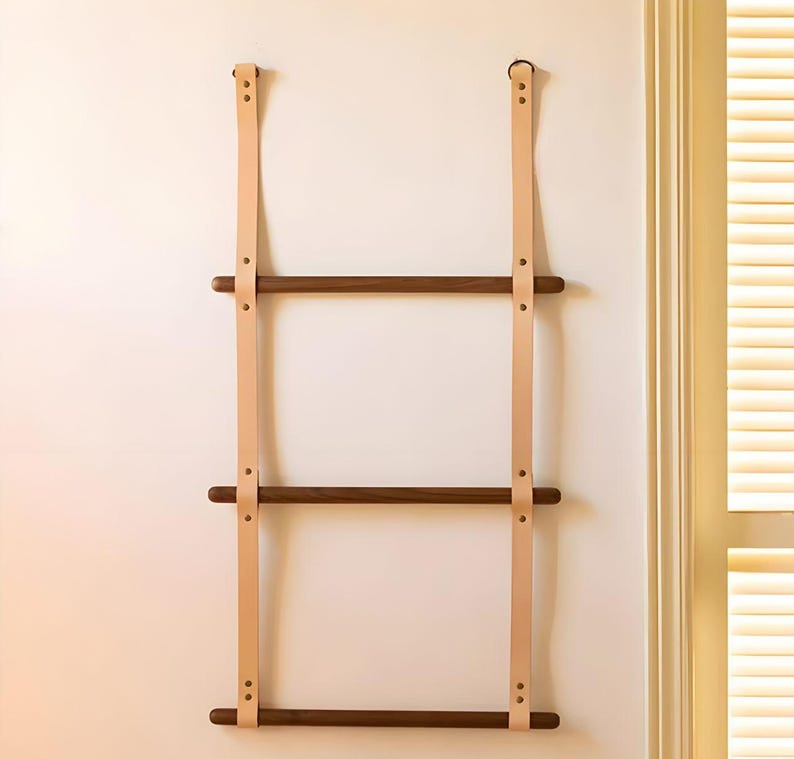 Modern Wall-mounted Ladder Rack – Minimalist Vertical Organizer for ...