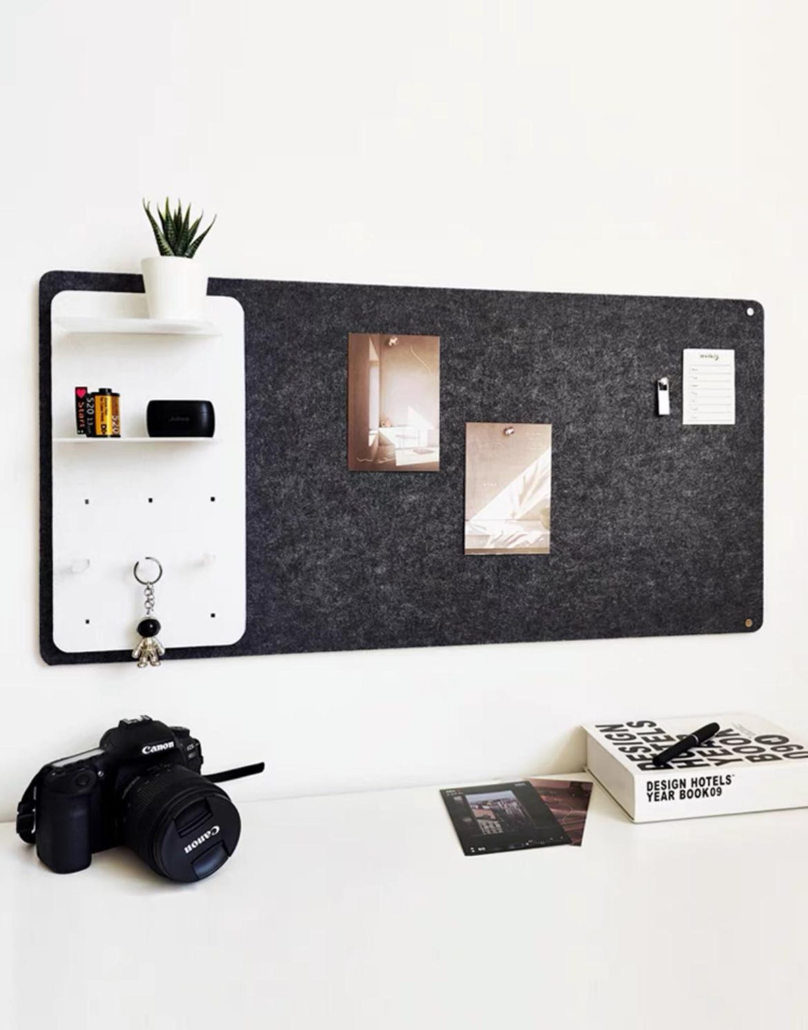 Bulletin Felt Board, Message Board, Black and White, Office Pin Boards ...